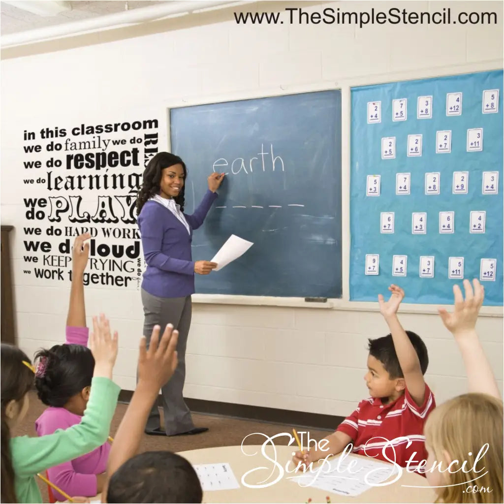 In This Classroom We Do... Fun Colorful Classroom Rules Wall Decal ...