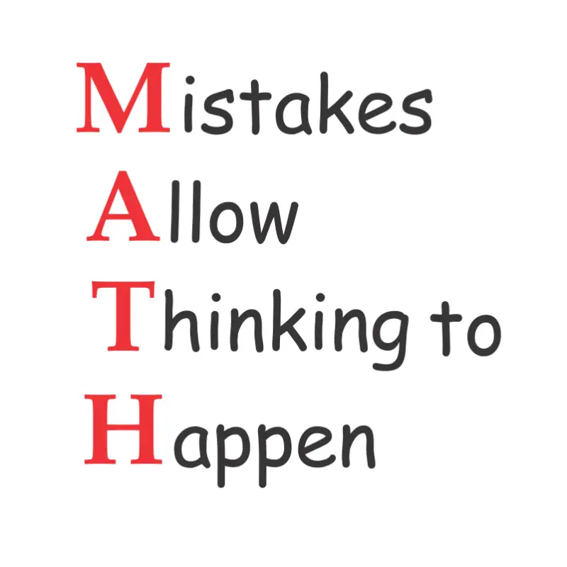 MATH - Mistakes Allow Thinking to Happen | Math Classroom Wall Quote ...