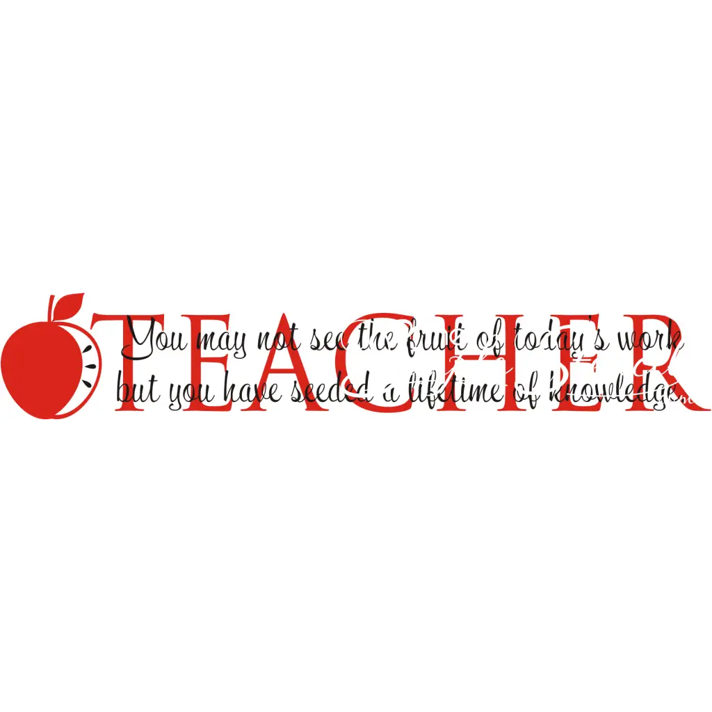 TEACHER - Apple & Quote - Removable Wall Decal Classroom Decor – The ...