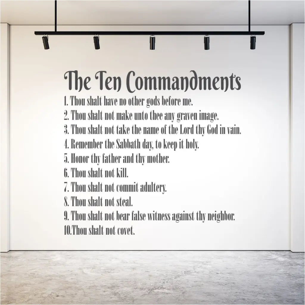 Large Ten Commandments Wall Decal | 10 Rules for Christian Home & Church – The Simple Stencil
