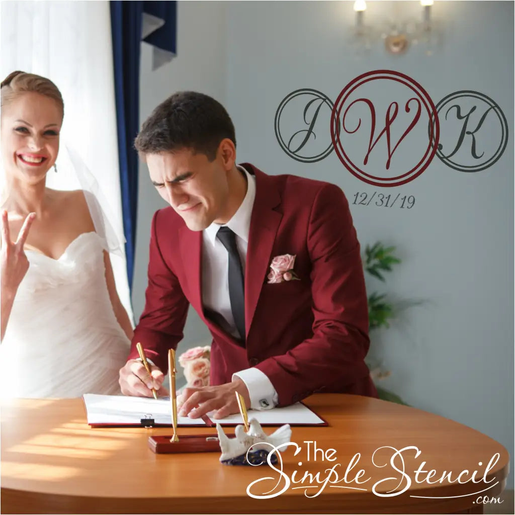 Classic Round Script Initial Monogram – The Simple Stencil