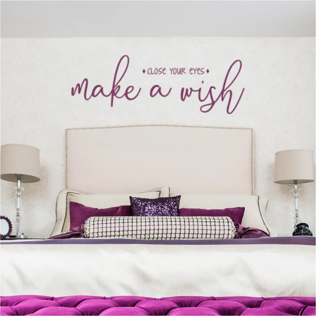 Close Your Eyes Make A Wish | Wall Decal Sticker – The Simple Stencil