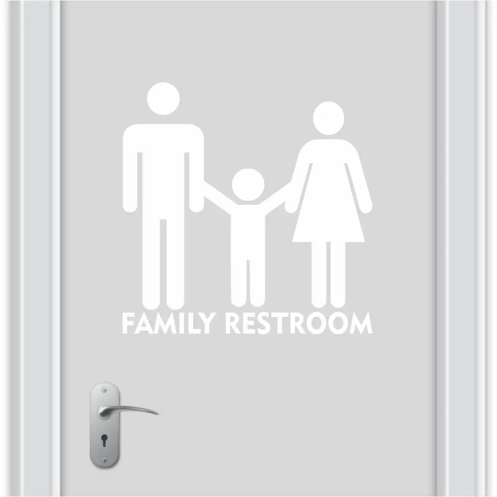 Family Restroom Decal Sign - Self-Adhesive, Professional, Easy Install ...