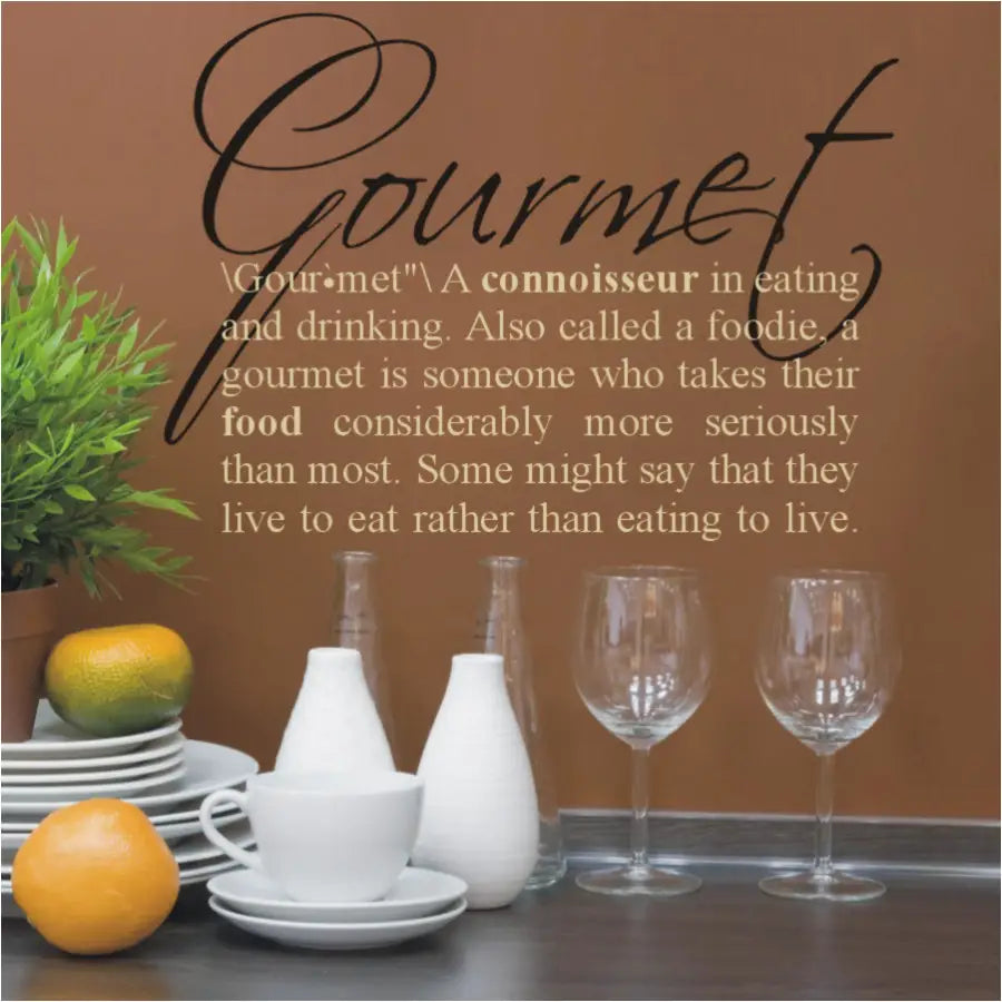 Gourmet definition collection | 2 Color Wall Decal Kitchen Decor – The ...