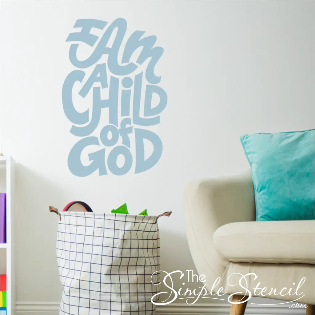 "I Am a Child of God" Wall Decal | Inspirational Christian Home Decor ...