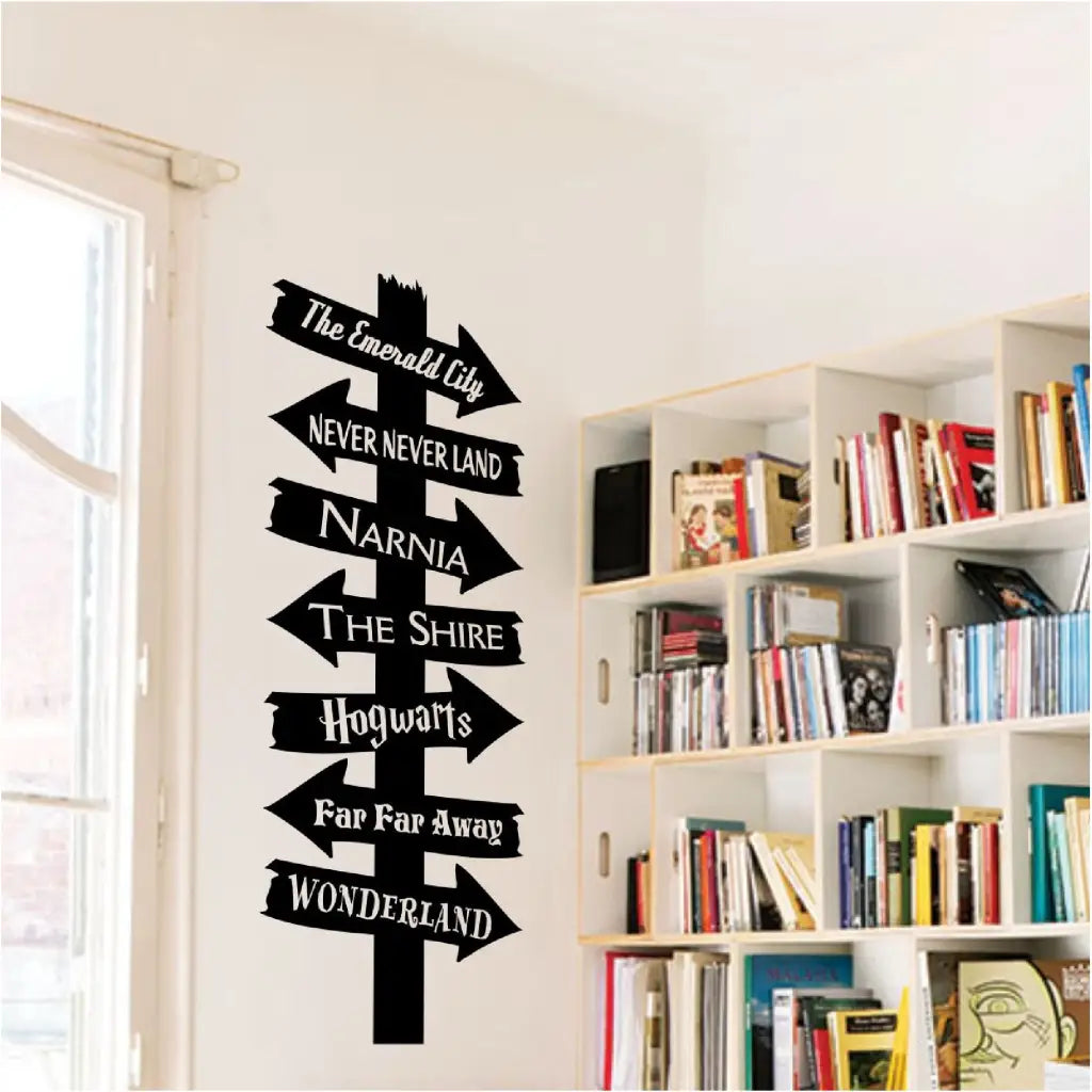 Library Book Destination Sign | Fun & Creative Reading Wall Decal – The ...