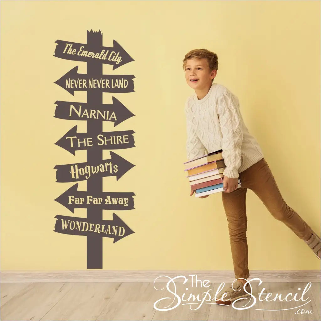 Library Book Destination Sign | Fun & Creative Reading Wall Decal – The ...