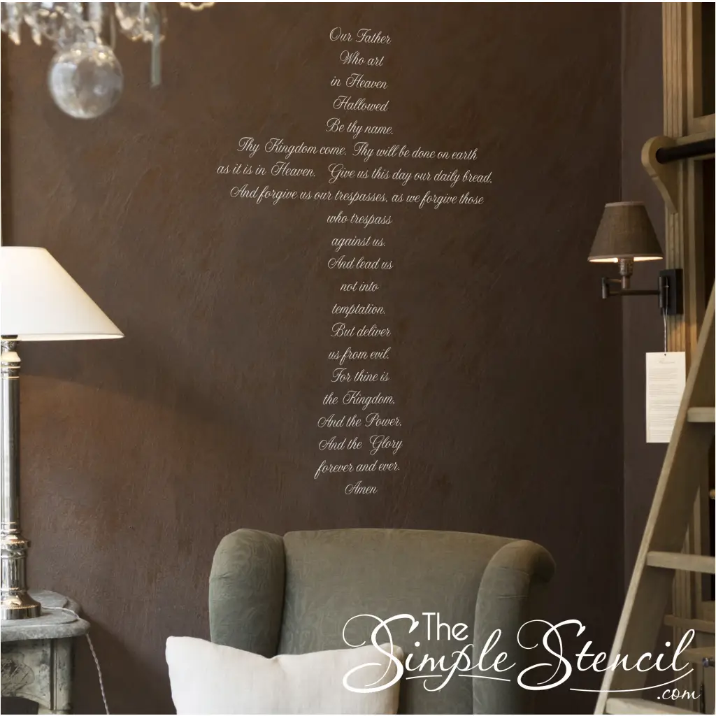 Lord's Prayer Wall Decal - Christian Vinyl Wall Art - Faith Decor – The ...