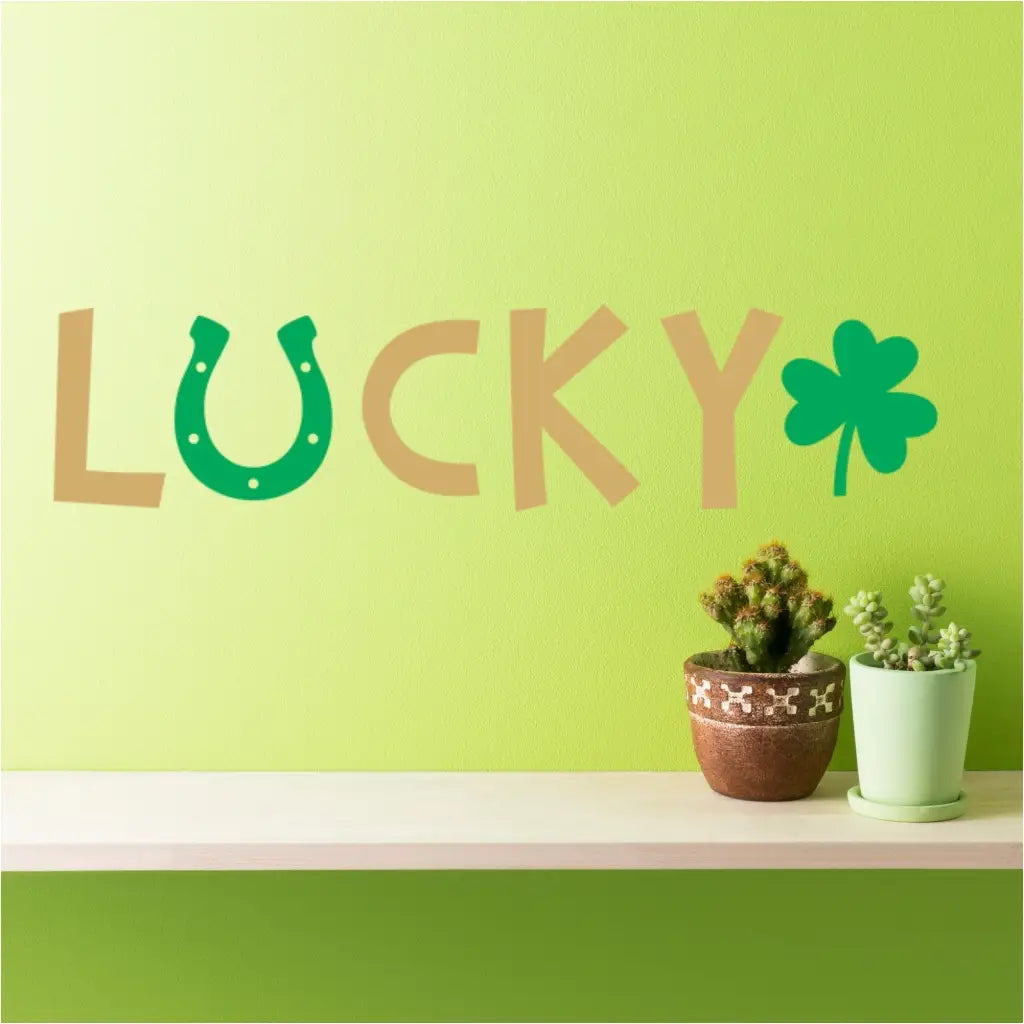 LUCKY | Vinyl Wall Decal - Removable St. Patrick's Day Decor – The ...