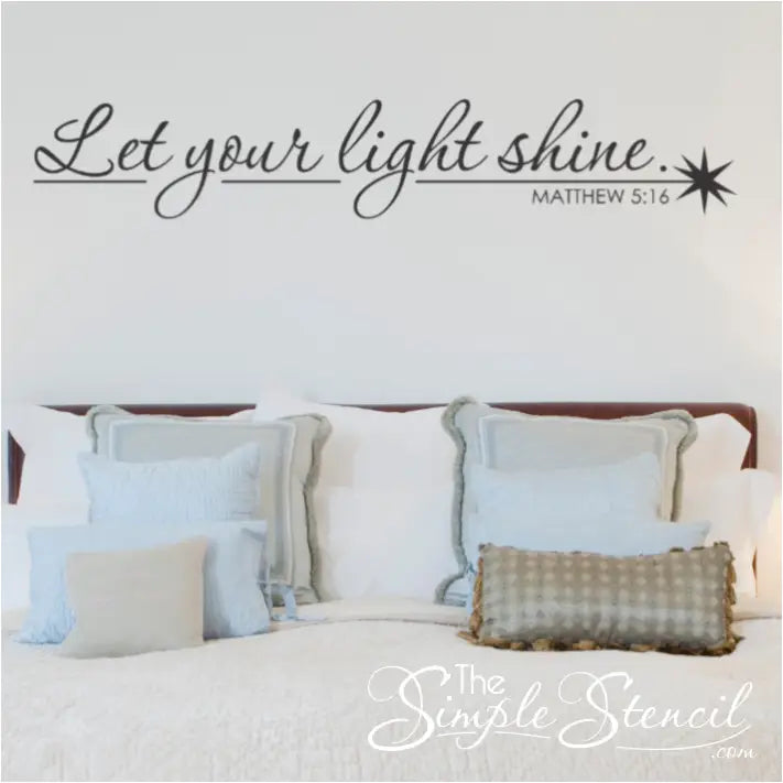 Let your light shine! | Matthew 5:16 Clearance Wall Decal – The Simple ...