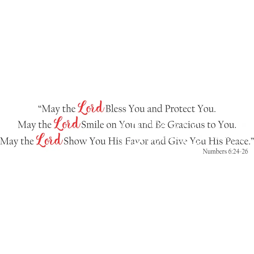 May The Lord Bless and Protect You. Numbers 6 Scripture Wall Decal ...
