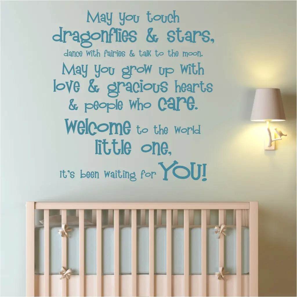 Welcome to the World Little One Poem | Baby Nursery Wall Decals – The ...
