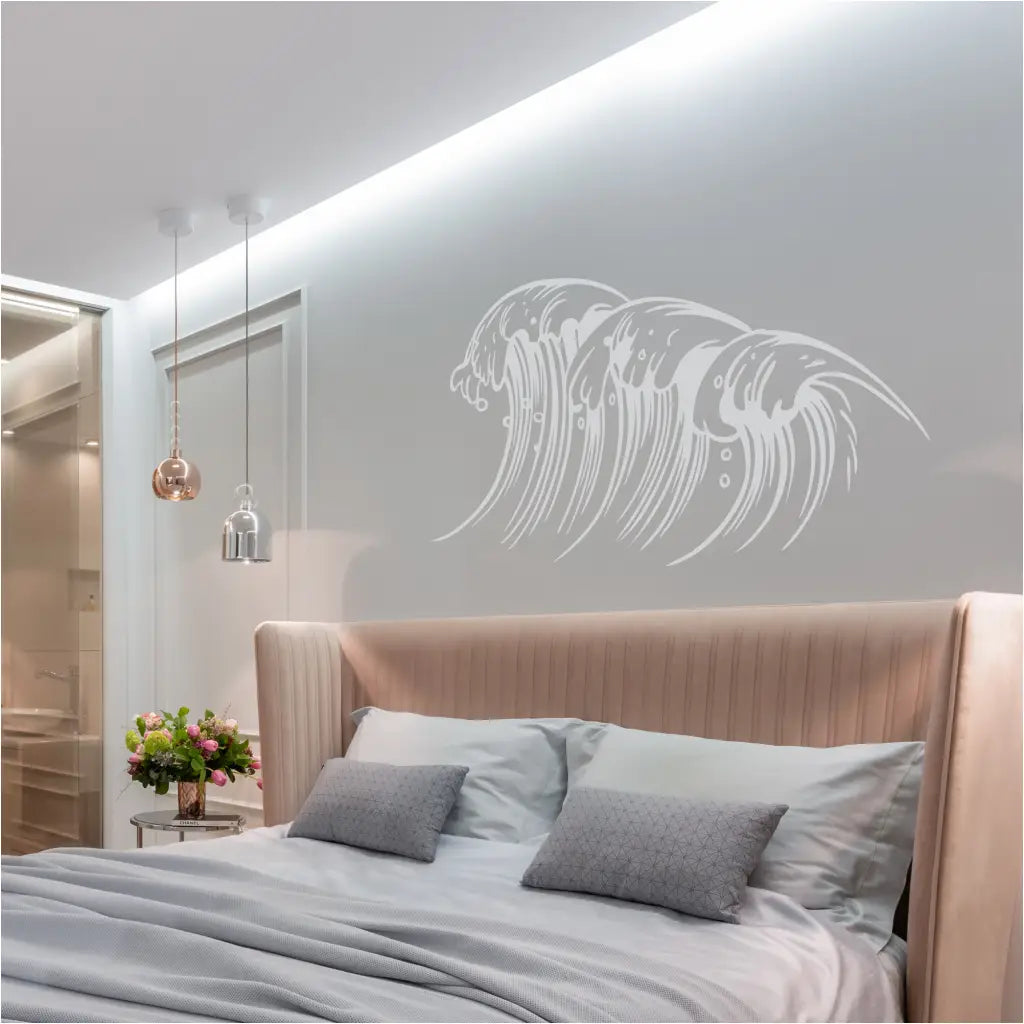 Multiple Crashing Ocean Waves Wall Decal - Ocean Decor, Crashing Power ...