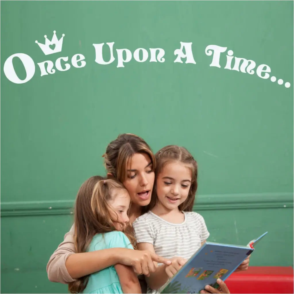 Once Upon A Time | Library Or Reading Nook wall Decor | Decal Transfer ...