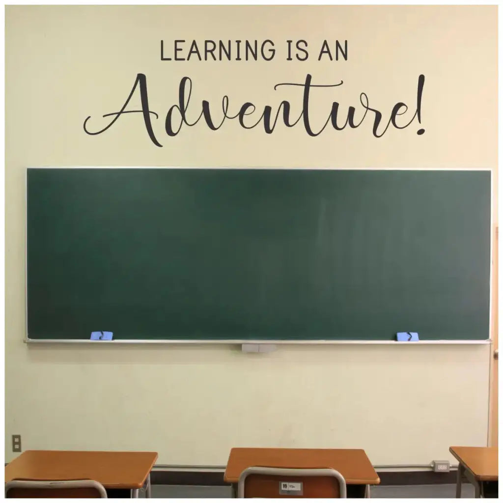 Overstock Learning Is An Adventure! Classroom Clearance Wall Decal ...