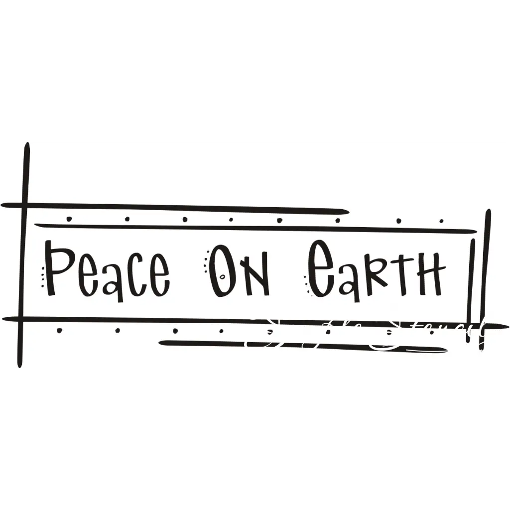 Peace On Earth | Whimsical Holiday Wall or Window Display Decals – The ...