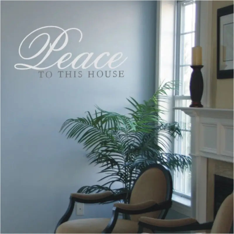 Peace to this house | Pretty Vinyl Wall Decor | Simple Stencil Decals ...