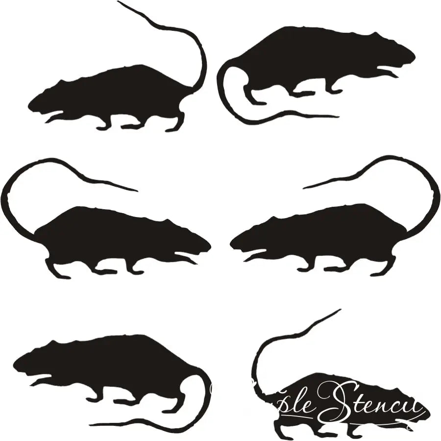 Rats! - Pack of 6 Removable Vinyl Decal Rats | Halloween Decor – The ...