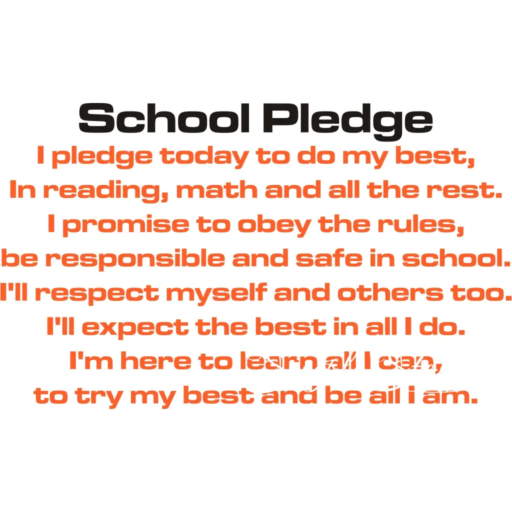 School Pledge Wall Decal Mural Art | Customize With Logo & Colors – The ...