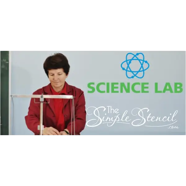 Science Lab | Science Classroom Wall Decor | Simple Stencil Decals ...