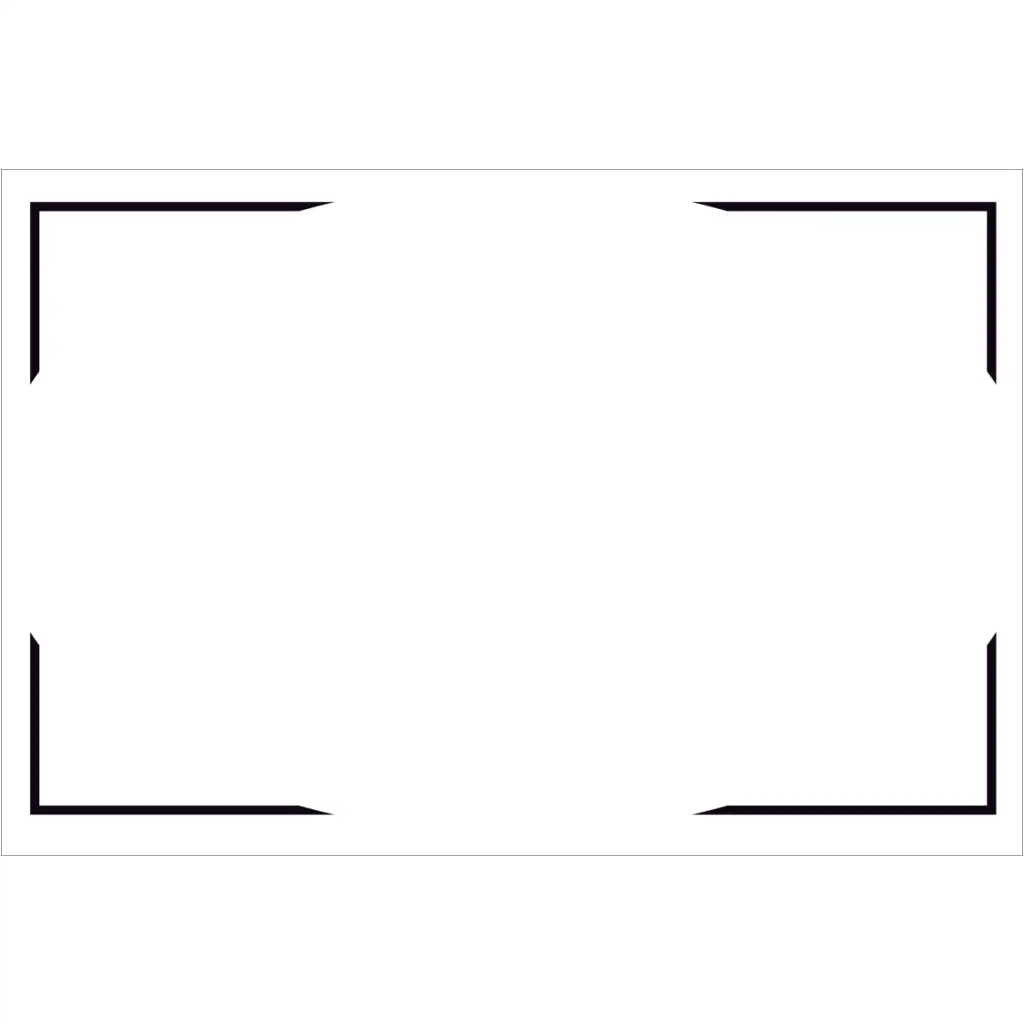 Simple Line Corner Frame | Self Adhesive Wall or Window Decals – The ...