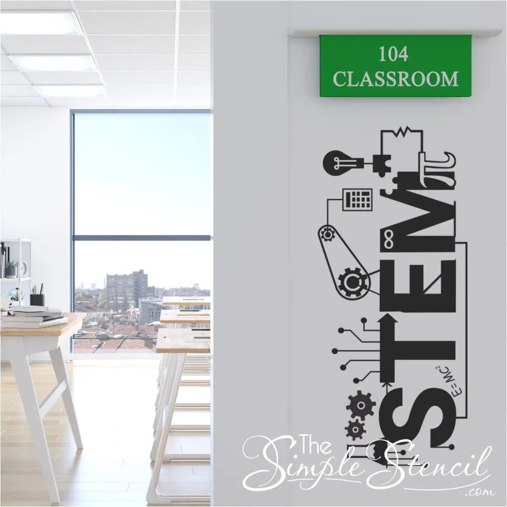 STEM - Science Technology Engineering Math Wall Graphic Decal – The ...