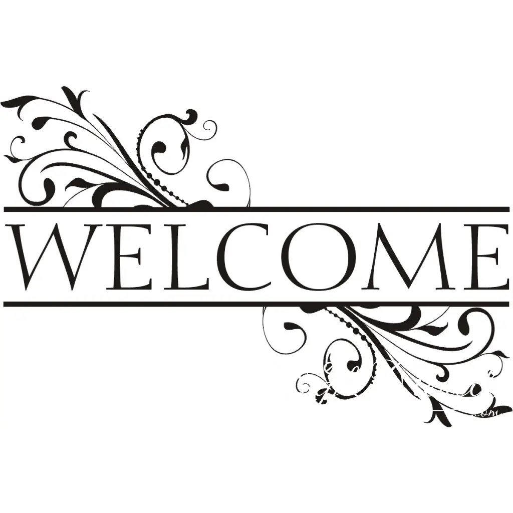 Swirl Vintage Welcome Sign Decal | Easy to Apply – The Simple Stencil
