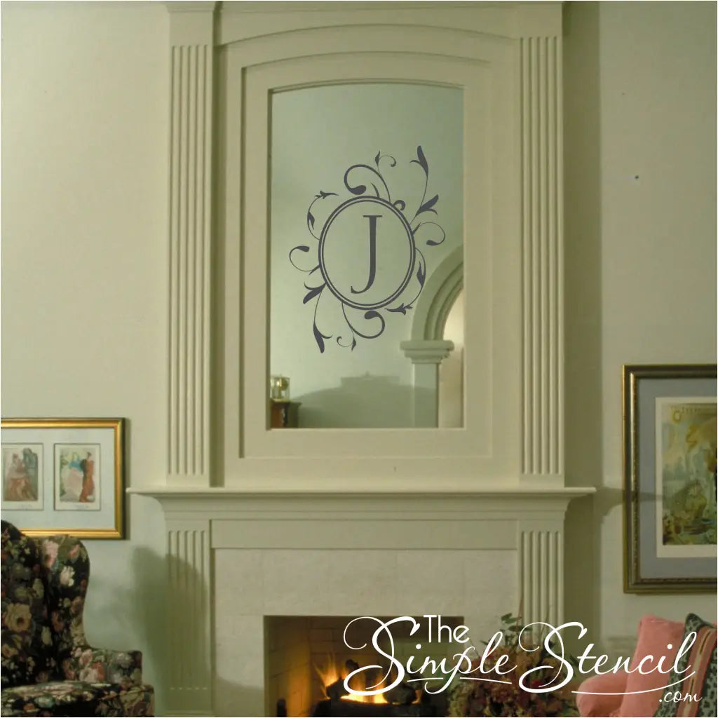 Victorian Style Initial Monogram | Premium Adhesive Wall Decals – The ...