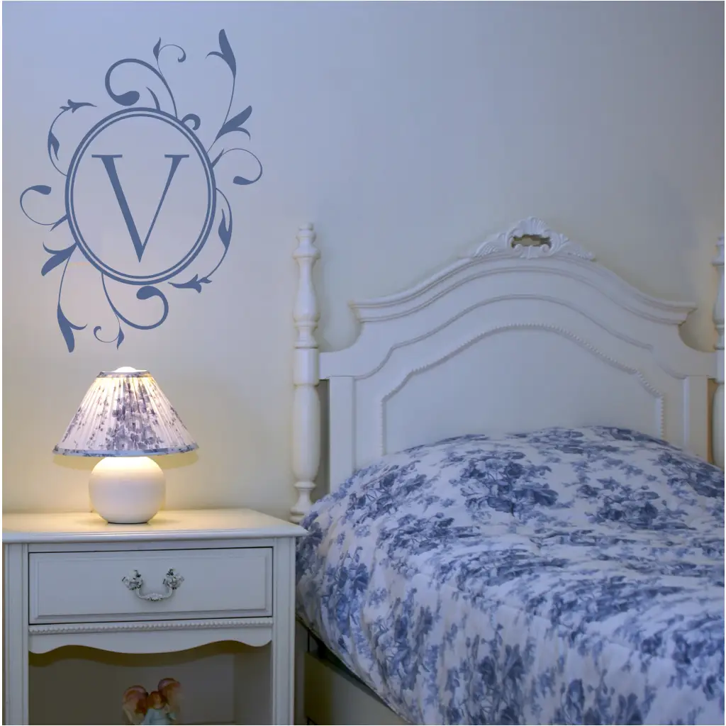 Victorian Style Initial Monogram | Premium Adhesive Wall Decals – The ...