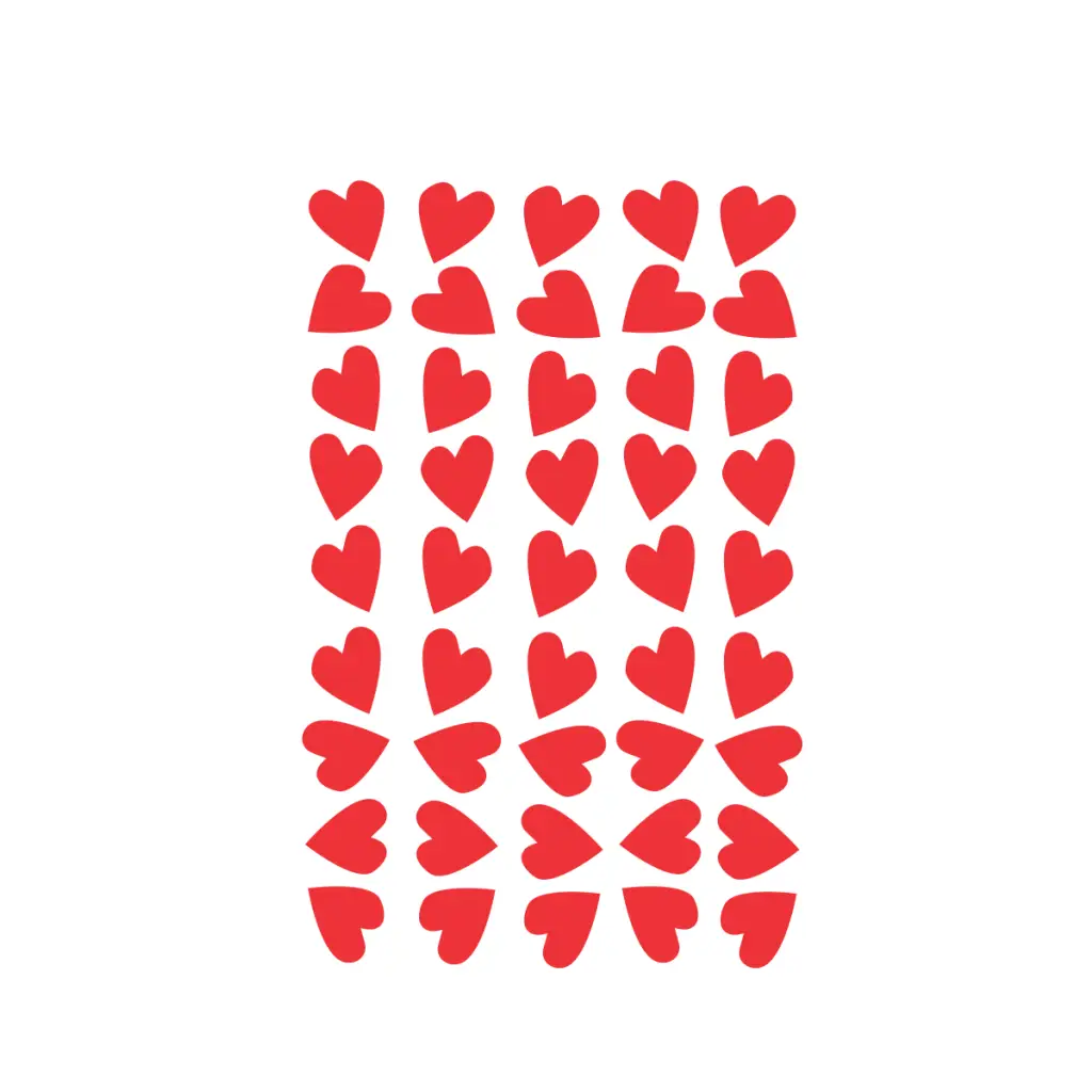 Vinyl Hearts Pack | Set of 50 Large Heart Stickers | Tree Hearts – The ...